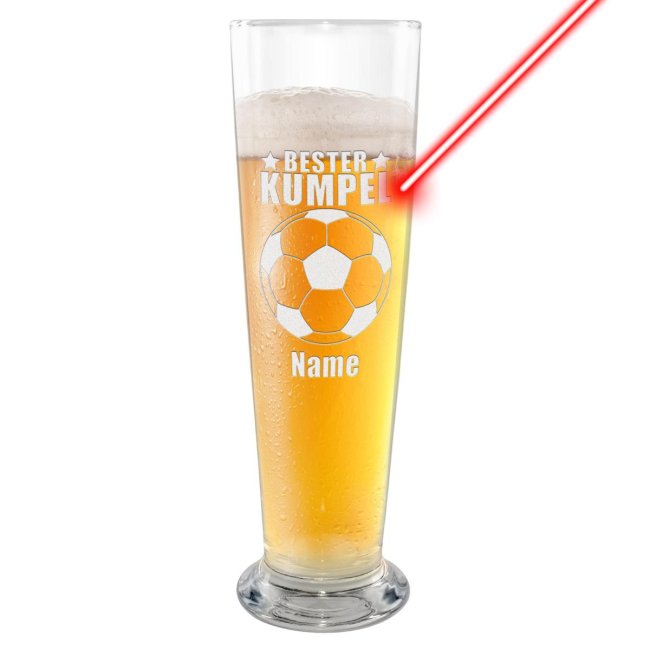 Graviertes Bierglas mit Name - Bester Kumpel - 300 ml | Tassendruck, 14 ...