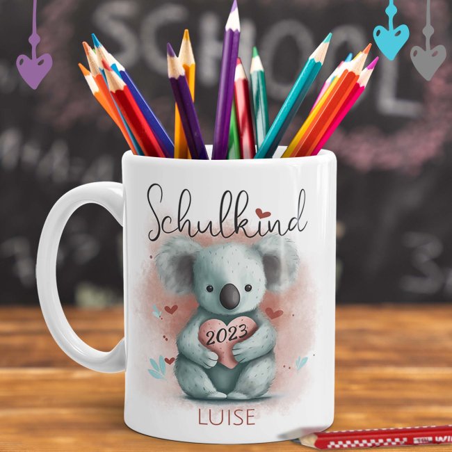 Geschenk zum Schulanfang - Schulkind - Personalisierte Tasse mit Name, 10,95