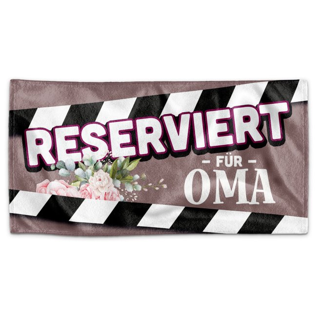 Handtuch mit Spruch - Reserviert für Oma - 140 x 70 cm, 27,95