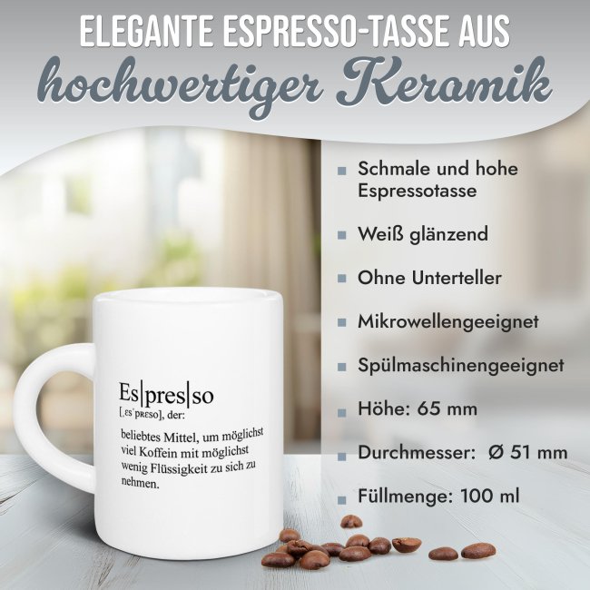 Personalisierte Espressotassen bedrucken | Tassendruck