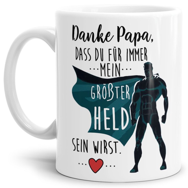 Tasse zum Vatertag - Danke Papa - Weiß | TASSENDRUCK, 15,95