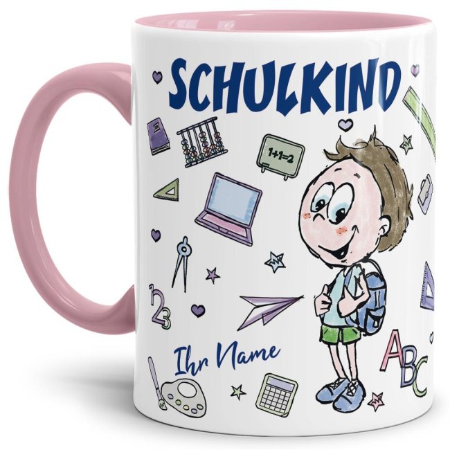 Tasse zur Einschulung - Schulkind Junge - Name Rosa | TASSENDRUCK, 11,95