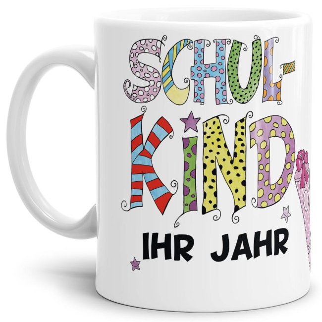 Tasse zur Einschulung - Einschulung -Ihr Jahr- Mädchen Weiss | TASSEN, 10,95