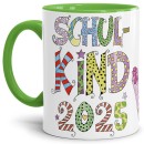 Tasse zur Einschulung mit Spruch - Schulkind 2025 Mädchen - Hellgrün , 11,95