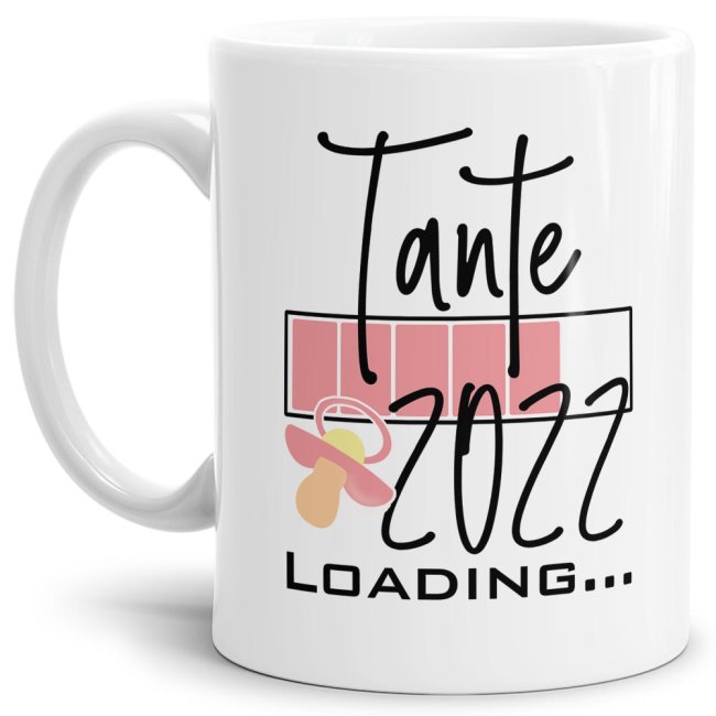 Tasse Loading - Du wirst Tante 2022 - Weiß | TASSENDRUCK, 10,95